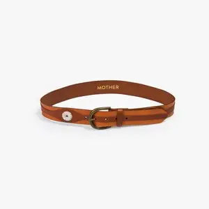MOTHER The Flock Together Leather Belt - Tan