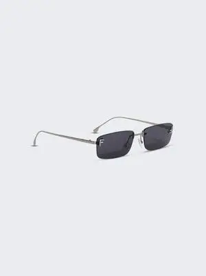 Fendi First Crystal Rimless Rectangle Sunglasses