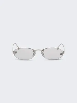 Fendi First Crystal Shiny Palladium Sunglasses
