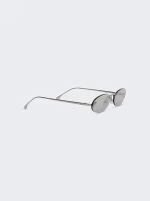 Fendi First Crystal Shiny Palladium Sunglasses