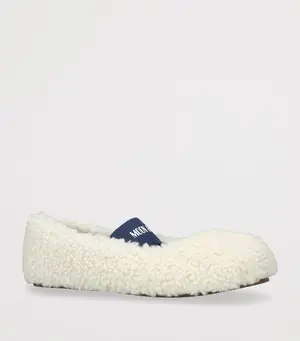 Moon Boot Shearling Ballet Flats