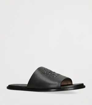 Loewe Flex Anagram Slides - Black