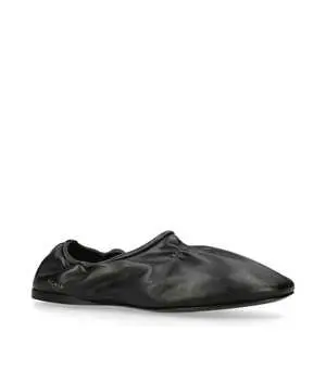 Alaïa Leather Ballet Flats - Black