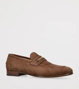 Valentino Garavani Pebbled Suede Vlogo 2.0 Loafers
