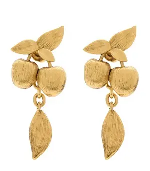 Saint Laurent Cherry-bob Earrings - Metallic
