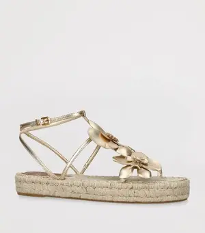 Zimmermann Leather Orchid Flatform Sandals