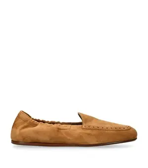 Church's Suede Gathered Moccasin Loafers