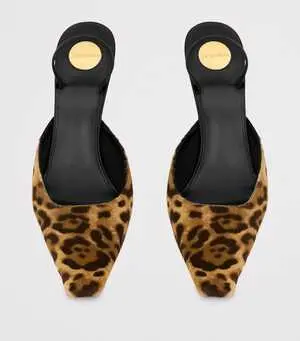 Saint Laurent Pony Hair Tulleries Slingback Pumps