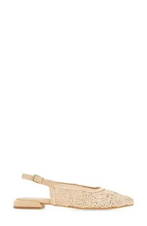 Cordani Nika Woven Raffia Slingback Flats
