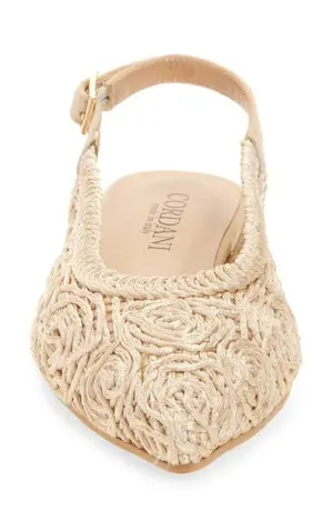 Cordani Nika Woven Raffia Slingback Flats