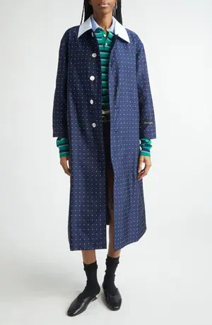 HOMMEGIRLS Polka Dot Swing Coat