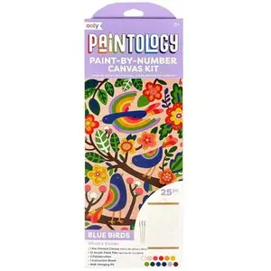 OOLY Paintology Blue Birds Paint-by-number Canvas Kit - Multicolored