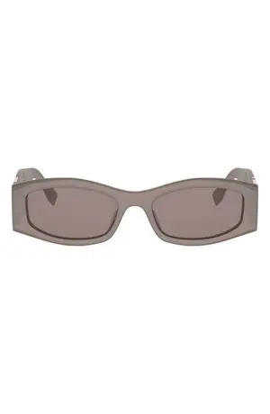 Fendi Forever Rectangular Sunglasses - Shiny Dark Brown/brown