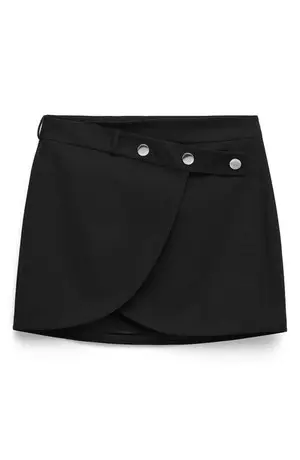 Mango Wrap Front Mini Skirt