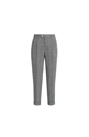 Brunello Cucinelli Prince Of Wales Patterned Trousers - Black