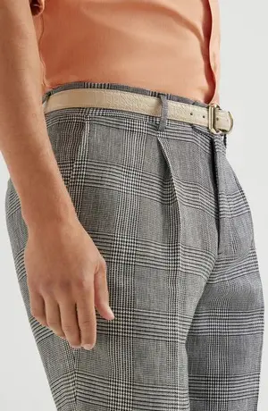 Brunello Cucinelli Prince Of Wales Patterned Trousers - Black