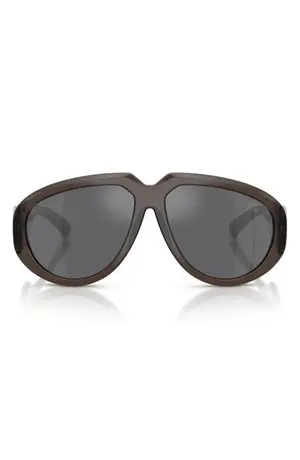 Burberry 58mm Pilot Sunglasses - Grey/grey Mirror Silver