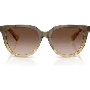 Burberry 53mm Phantos Sunglasses - Check Gradient Beige/brown