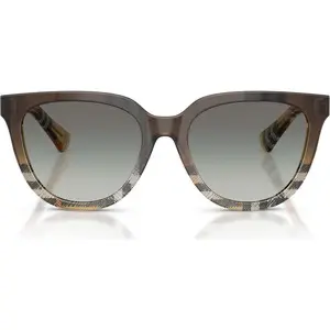 Burberry 53mm Phantos Sunglasses - Check Gradient Sand/grey