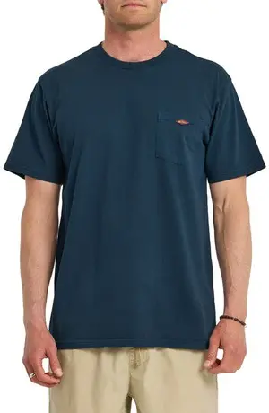 Quiksilver Saltwater Cotton Pocket T-shirt - Dark Denim