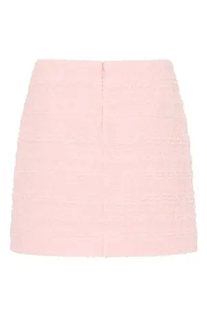 MILLY Briar Tweed Miniskirt - Blush