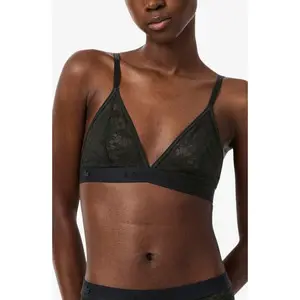 Lacoste Wireless Lace Bra - Black