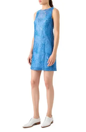 Akris Sea Fan Lace Sheath Dress