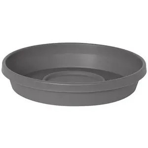 BLOEM Terra 17 Inch Resin Saucer - Gray