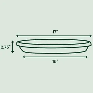 BLOEM Terra 17 Inch Resin Saucer
