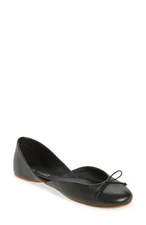 Jeffrey Campbell Leather D'orsay Ballet Flat - Black