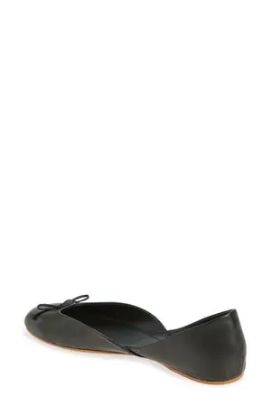 Jeffrey Campbell Leather D'orsay Ballet Flat - Black