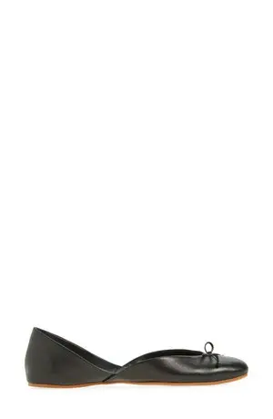 Jeffrey Campbell Leather D'orsay Ballet Flat - Black