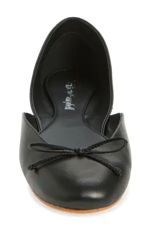 Jeffrey Campbell Leather D'orsay Ballet Flat - Black