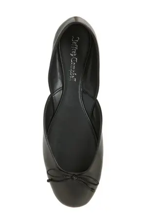 Jeffrey Campbell Leather D'orsay Ballet Flat - Black