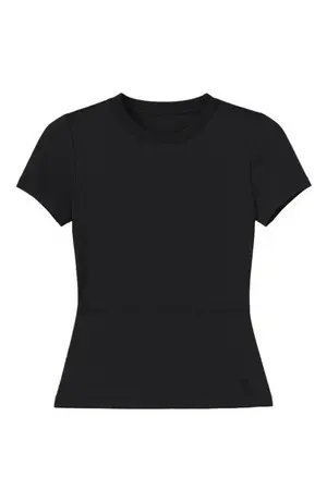 BLVCK Ribbed Performance Top With Built-in Bra - Black