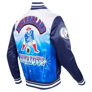 PRO STANDARD New England Patriots Sublimated Satin Full-snap Jacket