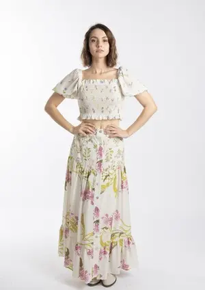 LE FAFO Reefa Top And Skirt Set