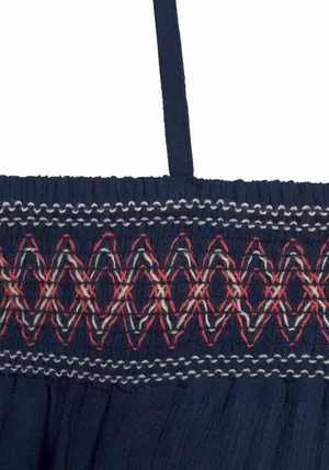 LASCANA Embroidered Cold Shoulder Dress