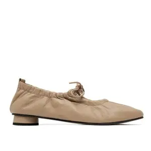 ALTA Gemma Leather Flats - Almond