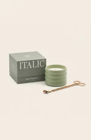 ITALIC Ceramic Candle & Wick Trimmer Set