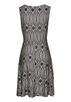 LASCANA Sleeveless Printed A-line Dress With Keyhole Detail