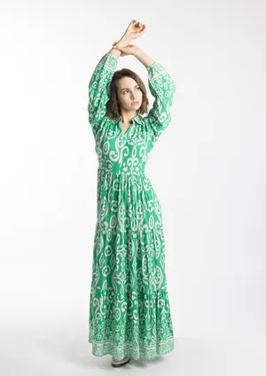 LE FAFO Printed Maxi Dress