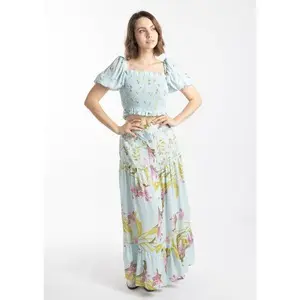 LE FAFO Floral Print Skirt Set