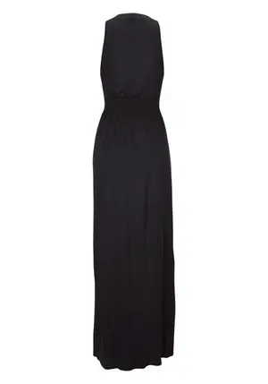 LASCANA Sleeveless Maxi Dress With Decorative Shoulder Straps - Black