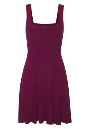 LASCANA Tank Dress With Empire Waist - Wine