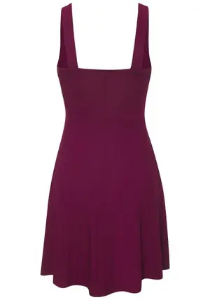 LASCANA Tank Dress With Empire Waist - Wine