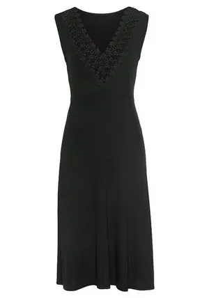 LASCANA V-back Lace Accent Dress