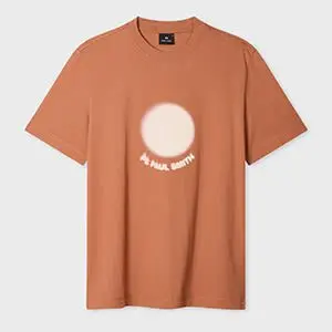 Paul Smith Rust 'sun Spot' Print T-shirt