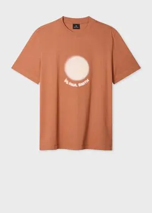 Paul Smith Rust 'sun Spot' Print T-shirt