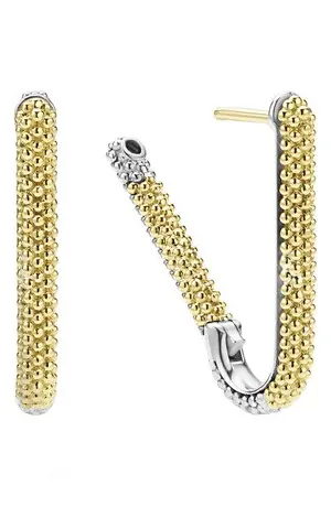 Lagos Caviar Lux Two-tone Mini Hoop Earrings - Silver/gold